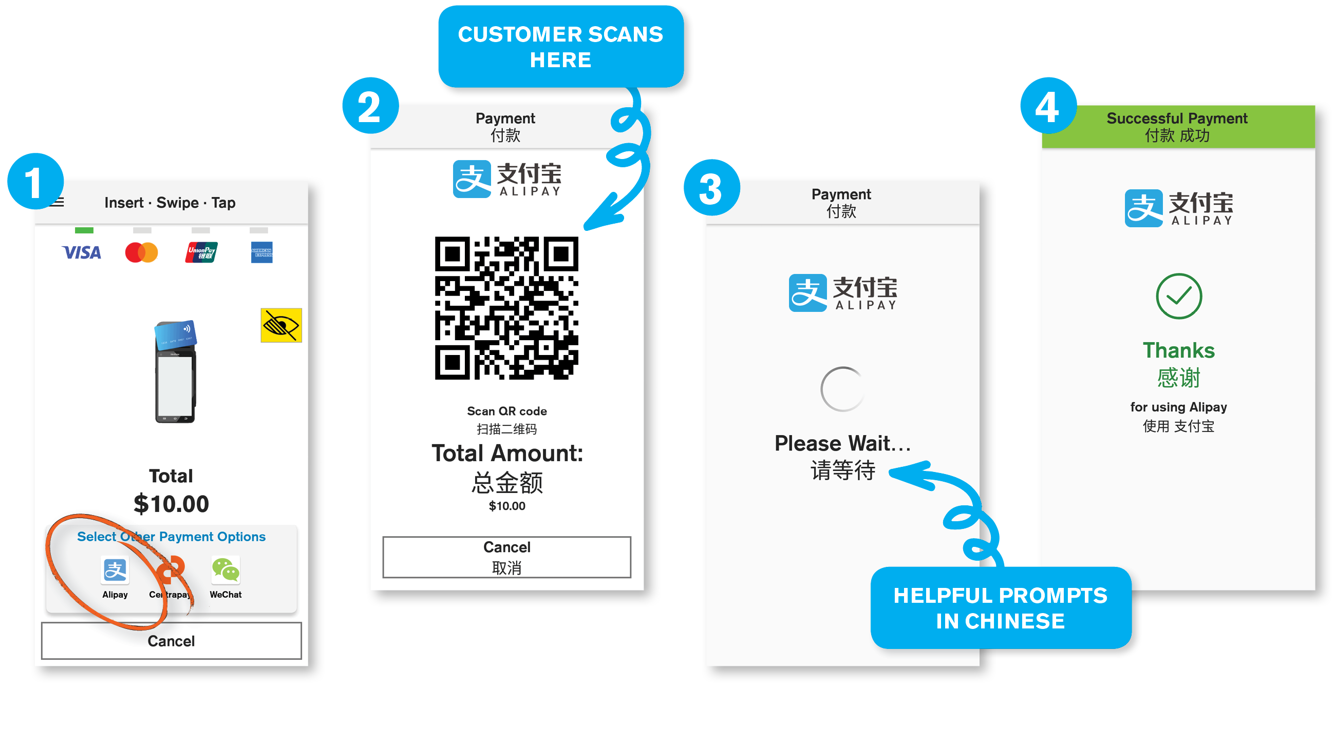 Alipay on Android EFTPOS